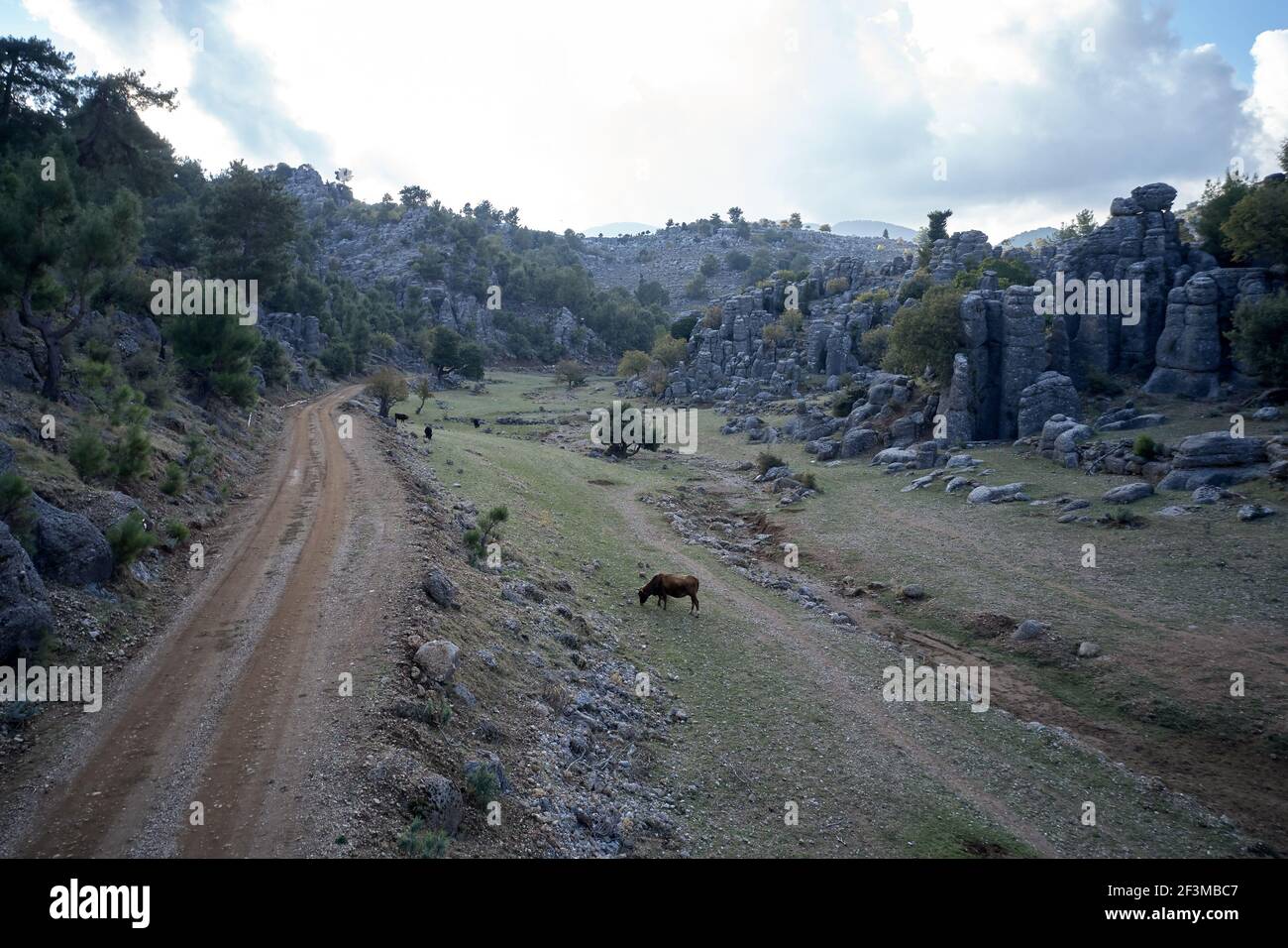 Countryside landscape with picturesque rock formations Stock Photo - Alamy