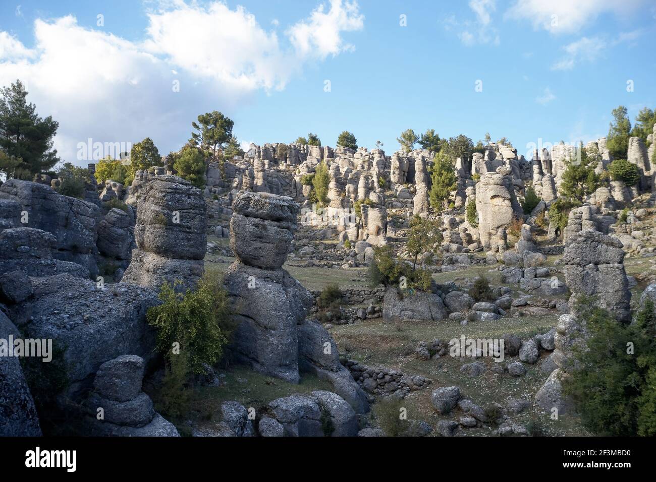 Beautiful rock formations under blue sky Stock Photo - Alamy