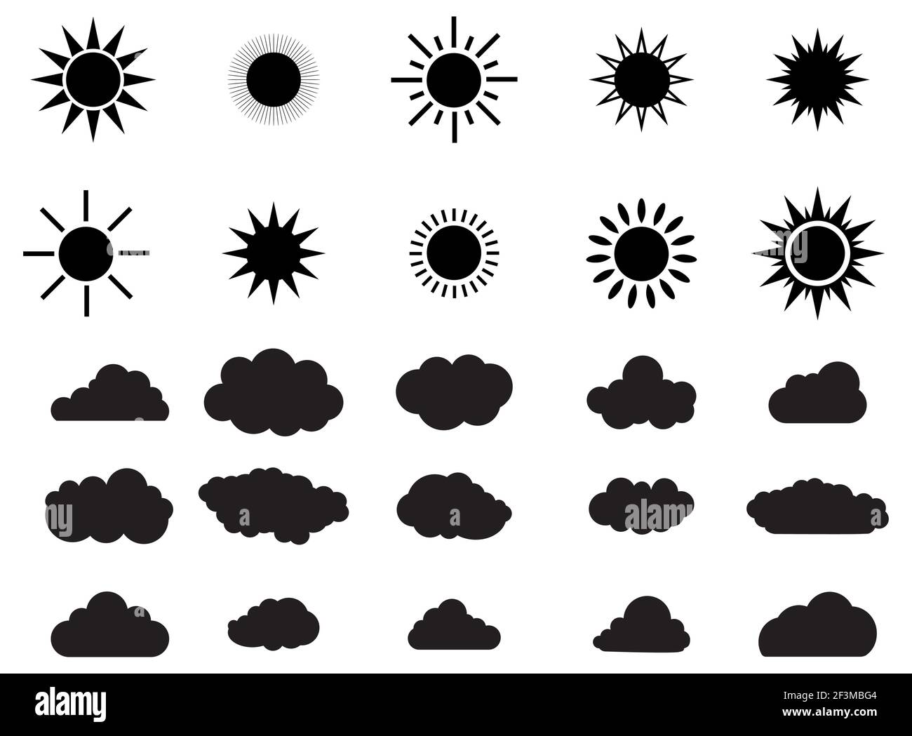 Cloudy sun summer Stock Vector Images - Alamy