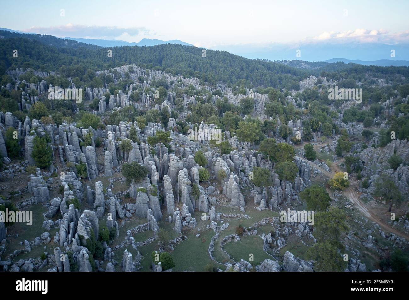 Aerial view rock formations forest hi-res stock photography and images ...