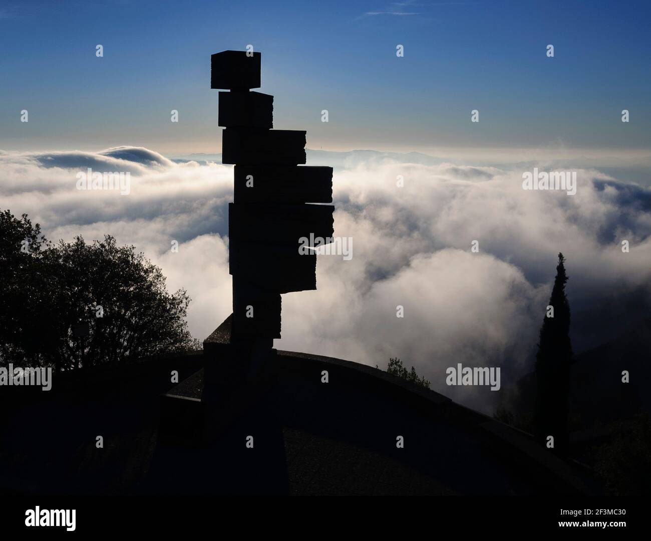 Monument to Ramon Llull, made by Subirachs, in the Mirador dels ...
