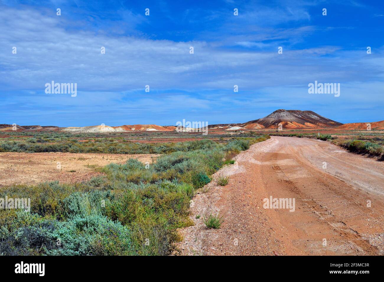 Australia, Coober Pedy, unsealed road through Kanku conservation area ...