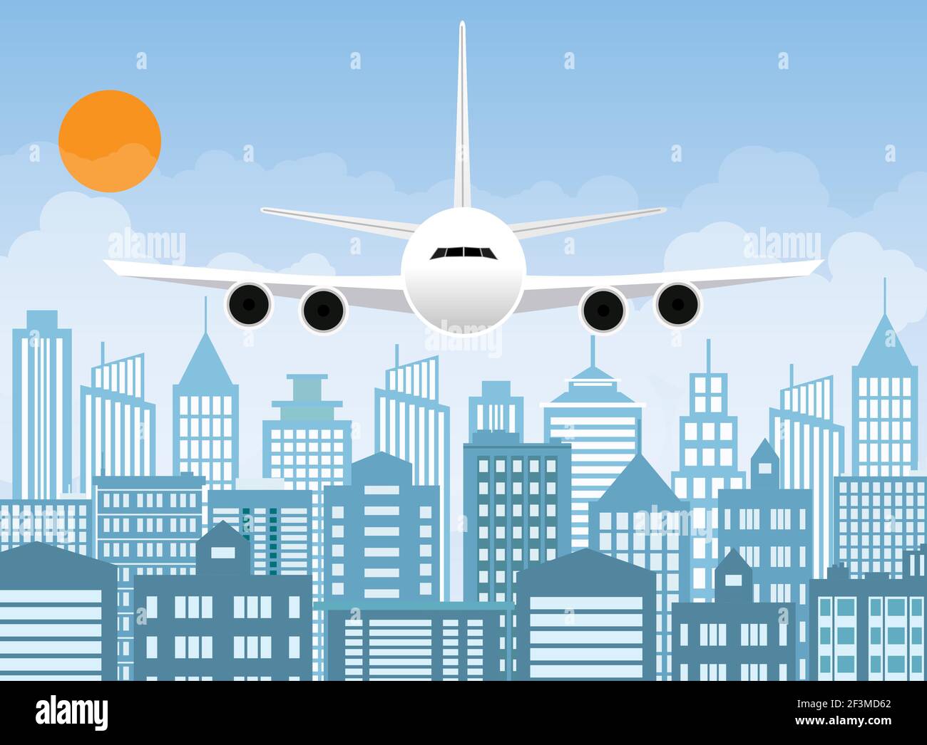 Morning city skyline Stock Vector Image & Art - Alamy