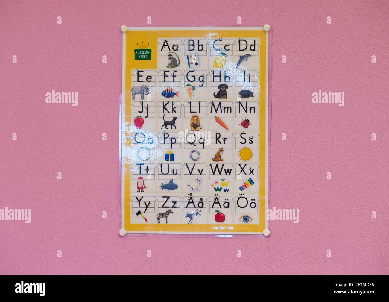 The alphabet in a classroom in a school Stock Photo - Alamy