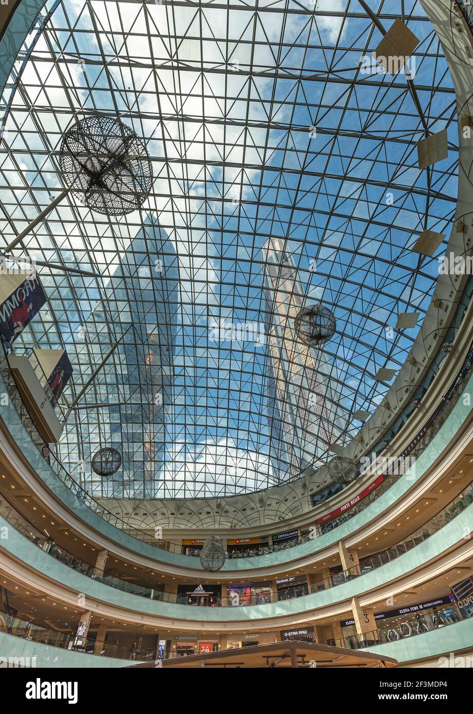 Shopping center AfiMall City in Moscow International Business Center ...