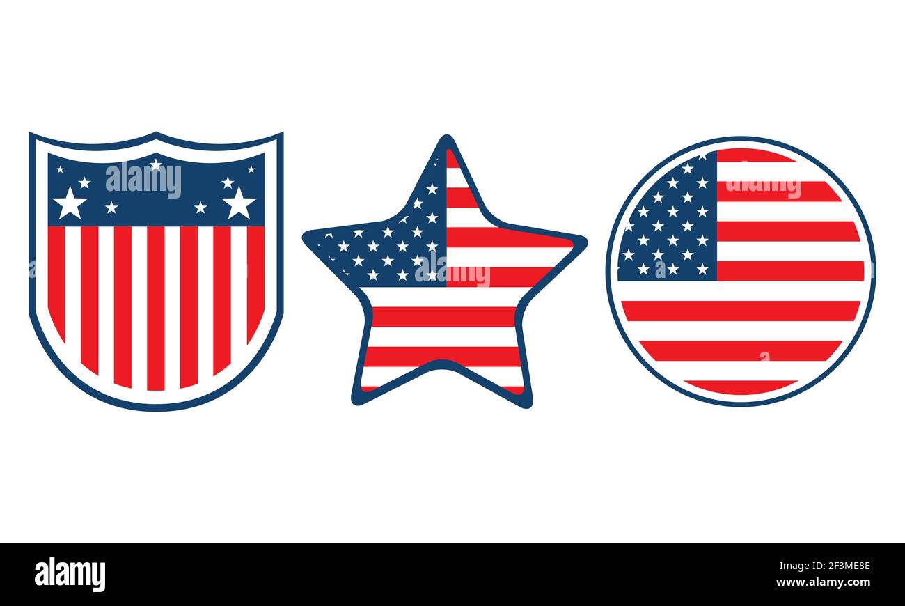 Usa flags shield Stock Vector Images - Alamy