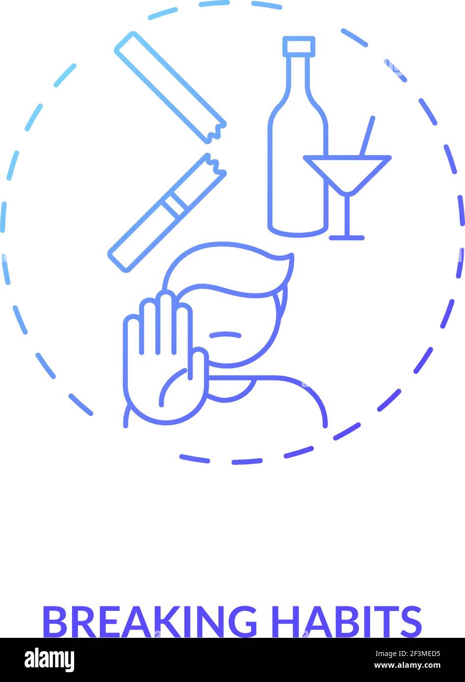 Breaking habit Stock Vector Images - Alamy