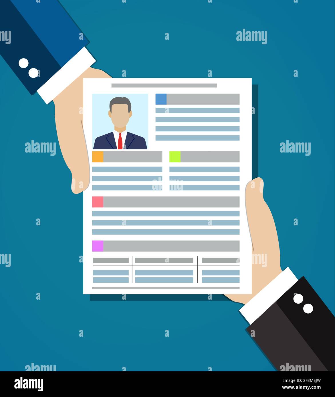 hand holding resume for interview Stock Vector Image & Art - Alamy