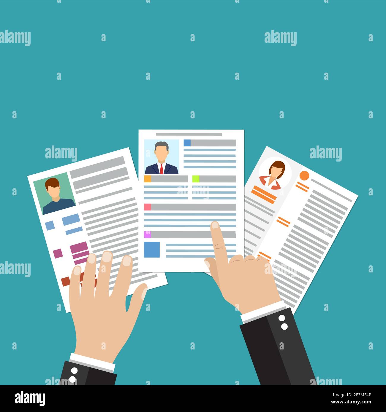 Cv concept resume with photo, documents Stock Vector Image & Art - Alamy