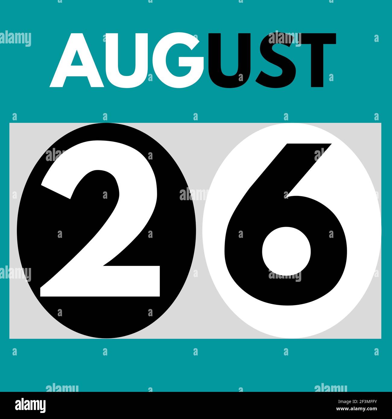 August 26 . Modern daily calendar icon .date ,day, month .calendar for ...