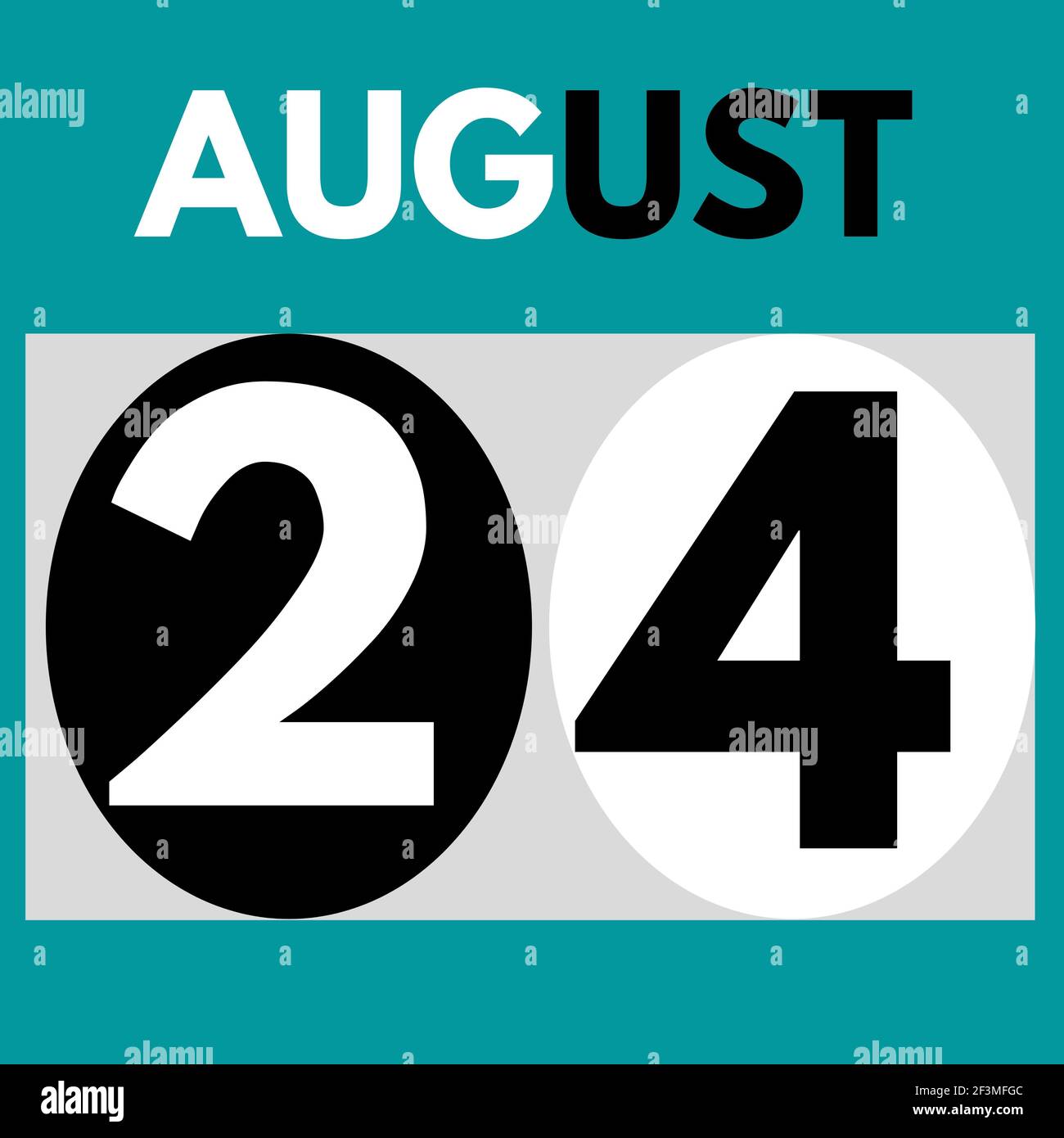 August 24 . Modern daily calendar icon .date ,day, month .calendar for ...