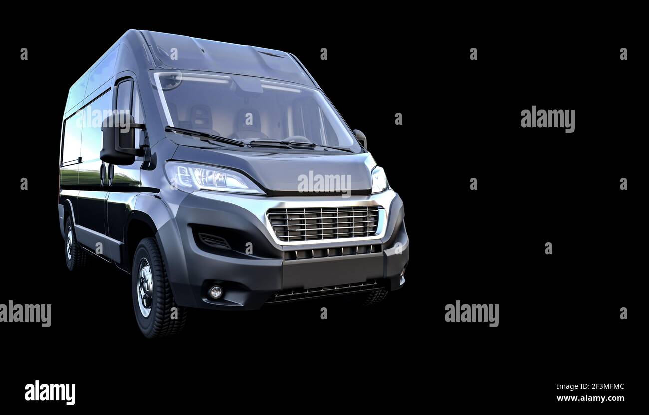 3d render of a van for transportation. 3d render Stock Photo - Alamy