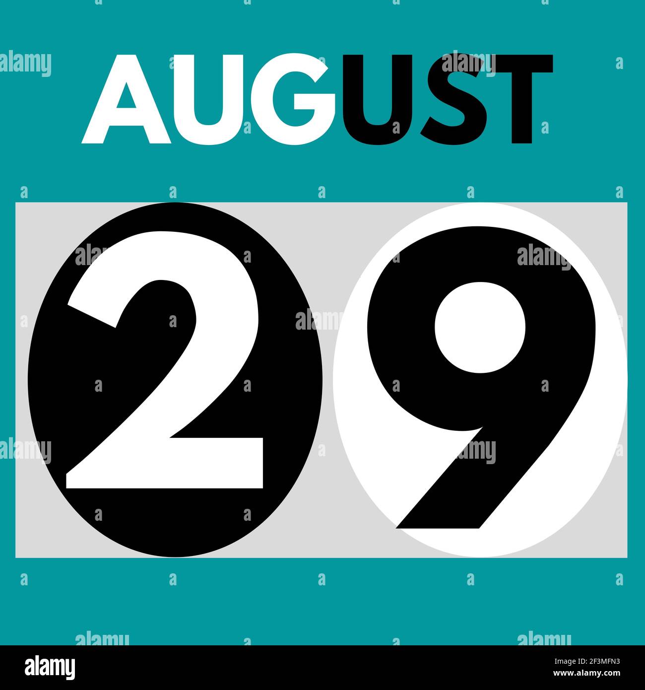 August 29 . Modern daily calendar icon .date ,day, month .calendar for ...
