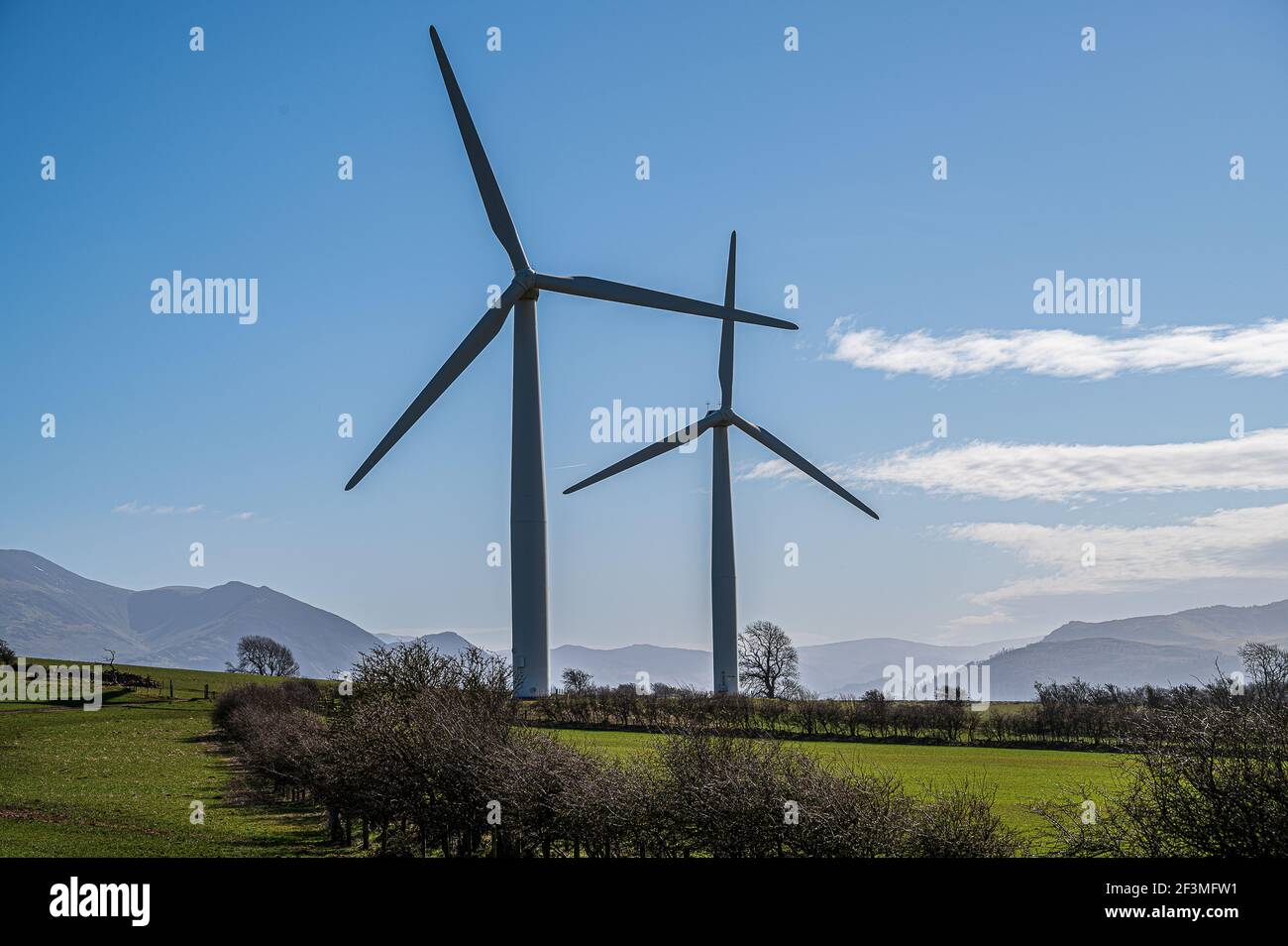 Wind turbines at Wharrels Hill, Cumbria Stock Photo - Alamy