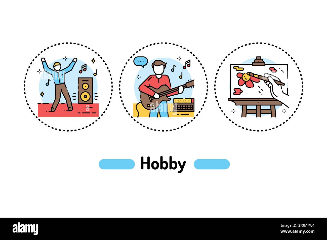 Hobby color line icon. Daily routine. Pictogram for web page, mobile ...