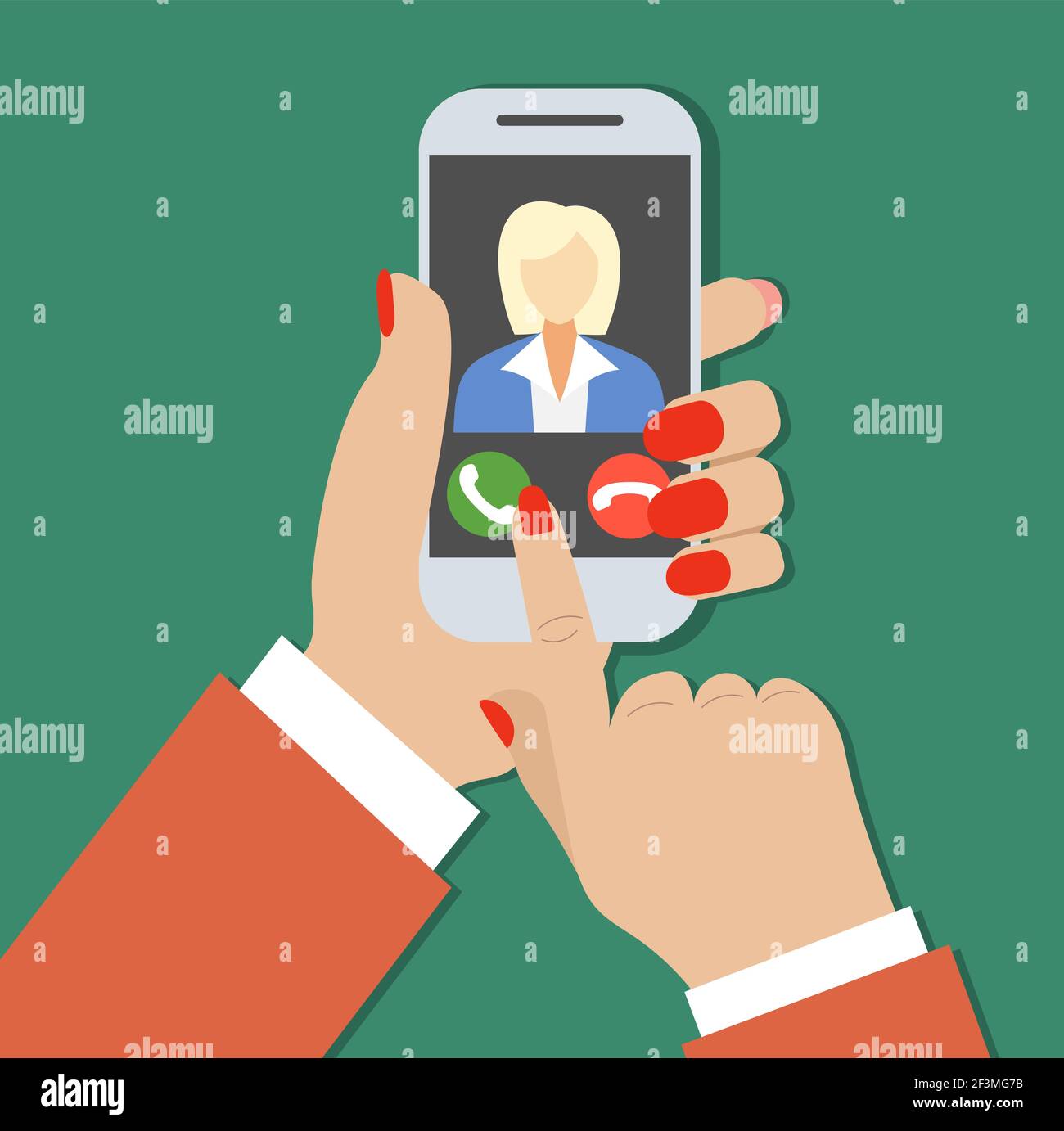 Finger pointing smartphone on Stock Vector Images - Alamy