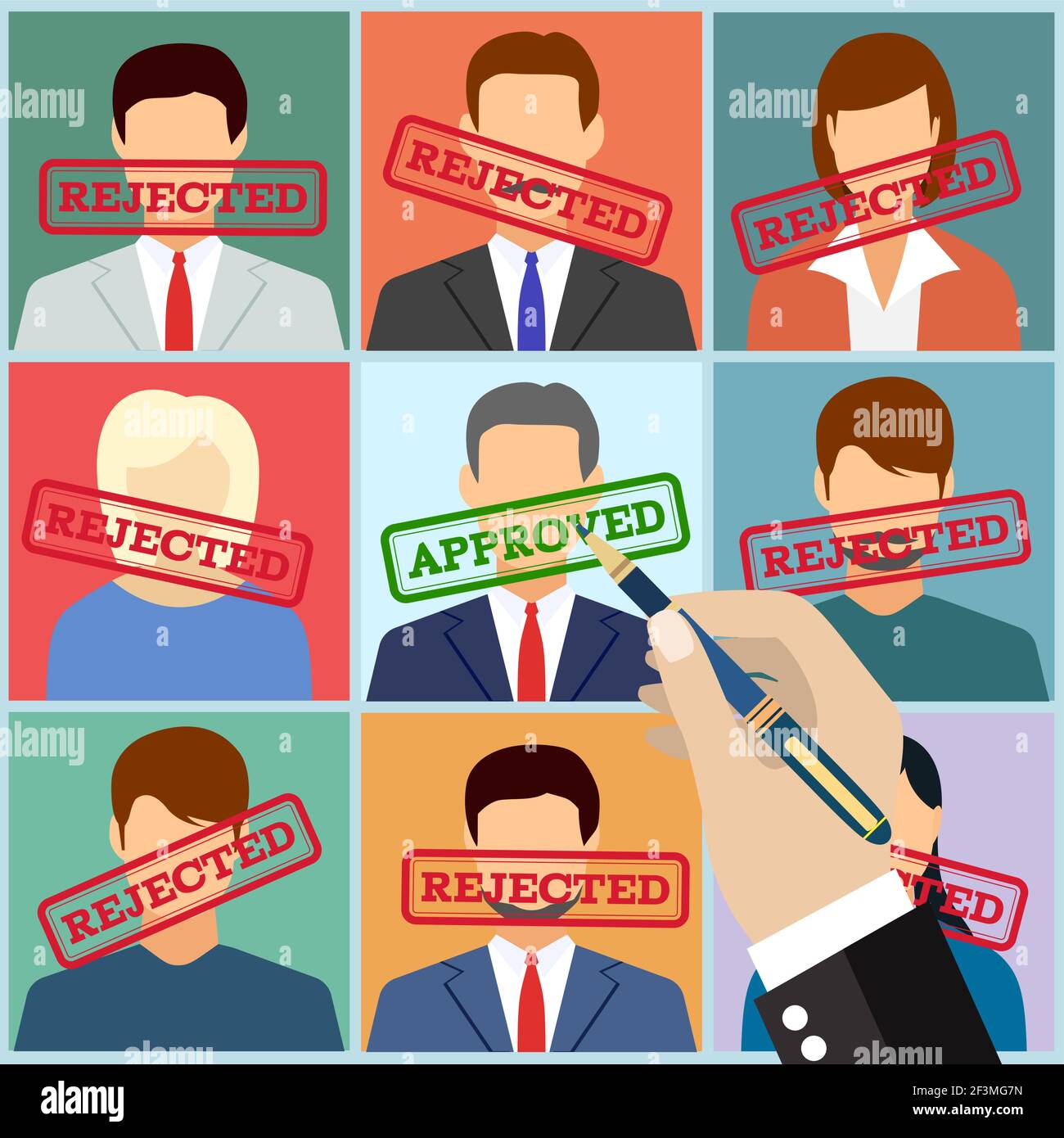 Human resources management select employee Stock Vector Image & Art - Alamy