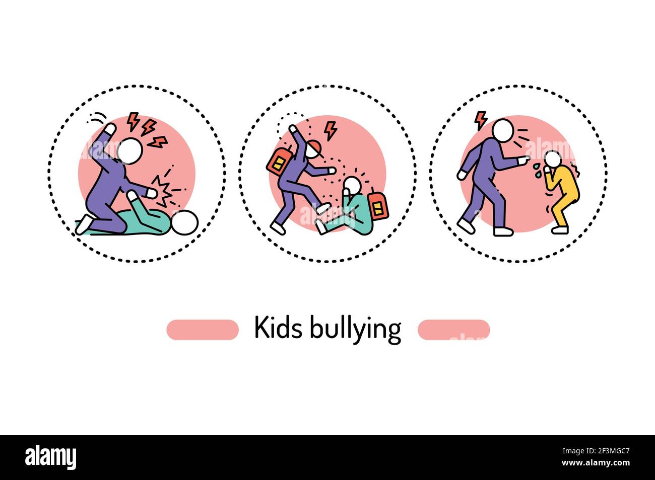 School bullying Stock Vector Images - Alamy