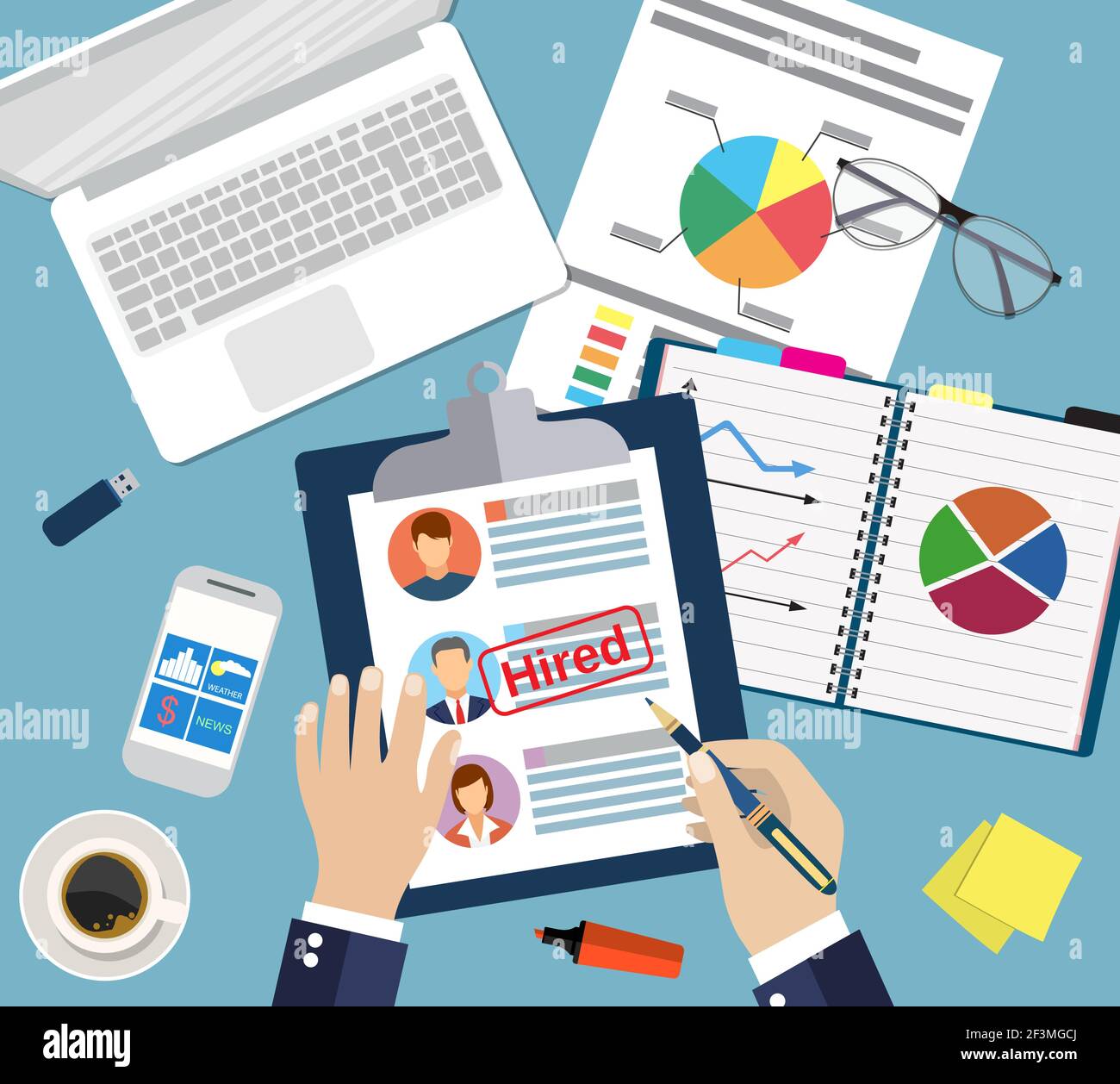 Cv concept resume with photo, documents Stock Vector Image & Art - Alamy