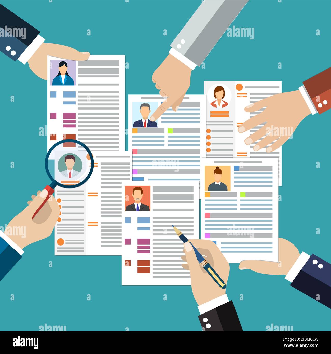 Searching personnel Stock Vector Images - Alamy