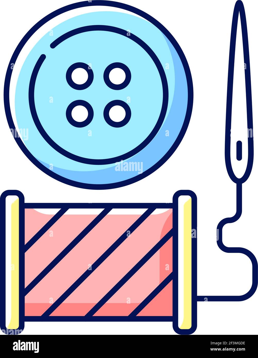 Button repair and replacement RGB color icon Stock Vector Image & Art ...