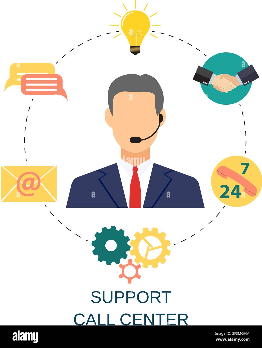 Technical support man operator Stock Vector Image & Art - Alamy