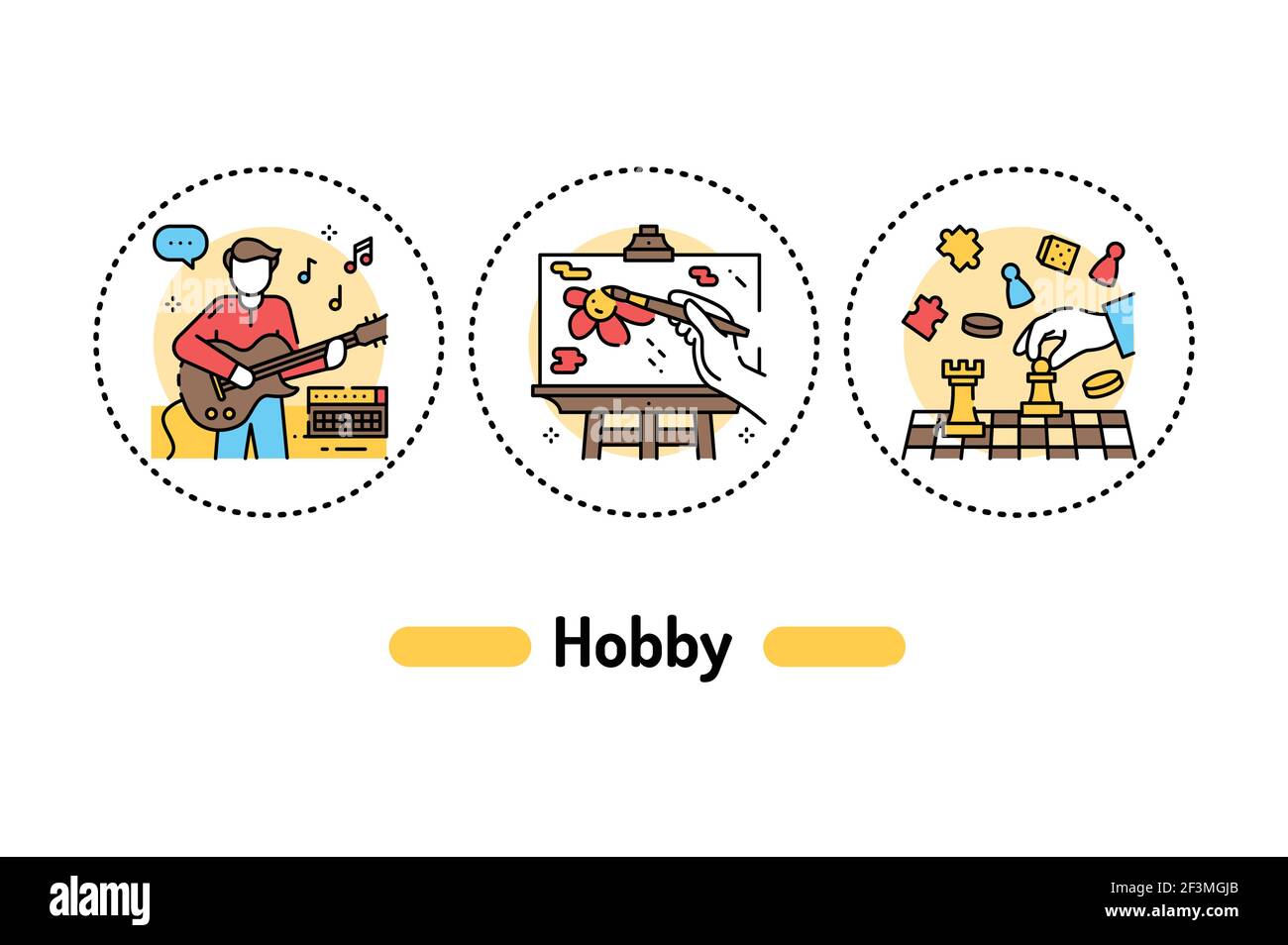 Hobby color line icon. Daily routine. Pictogram for web page, mobile ...