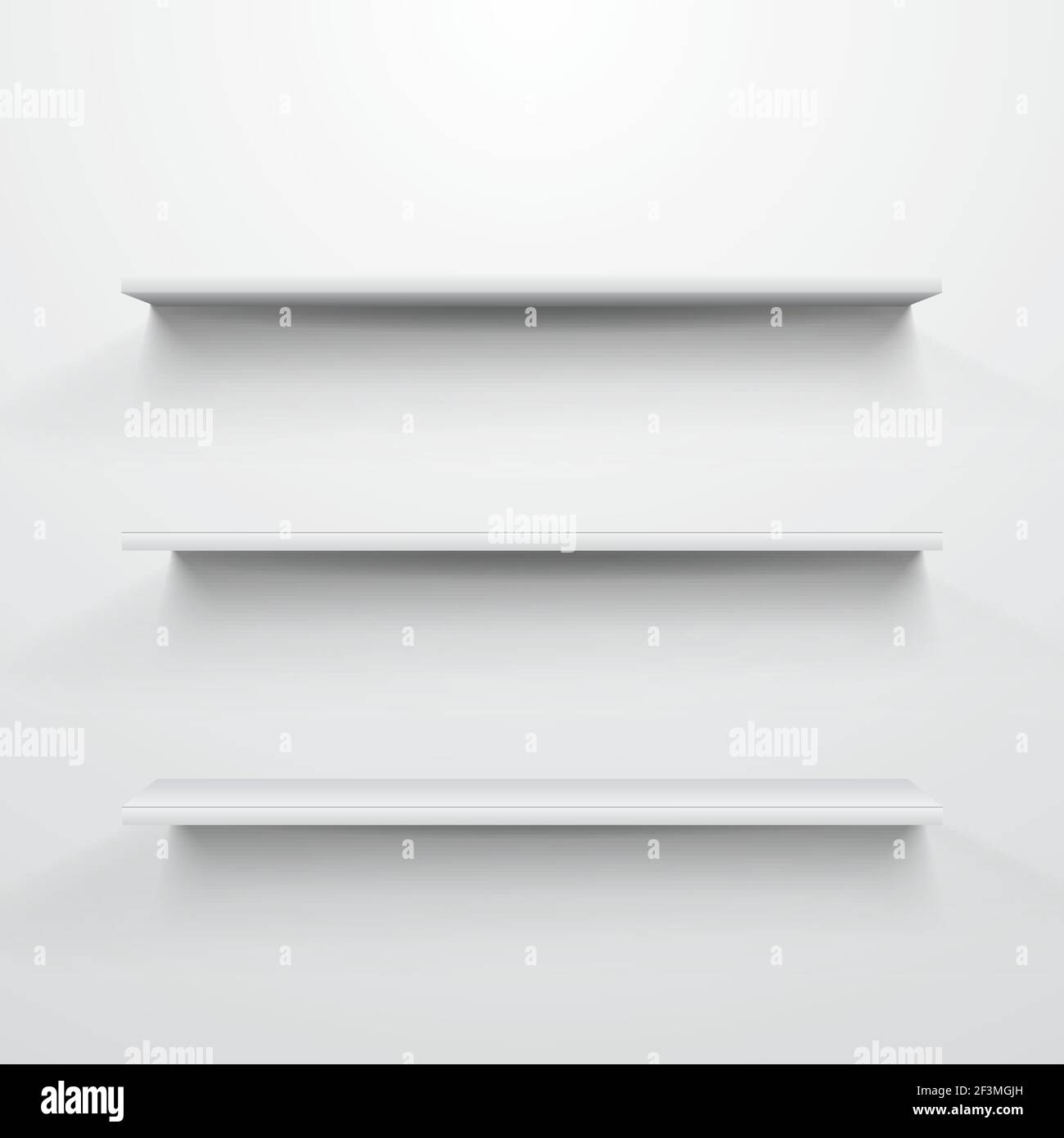 Empty white shelves on light grey background Stock Vector Image & Art ...