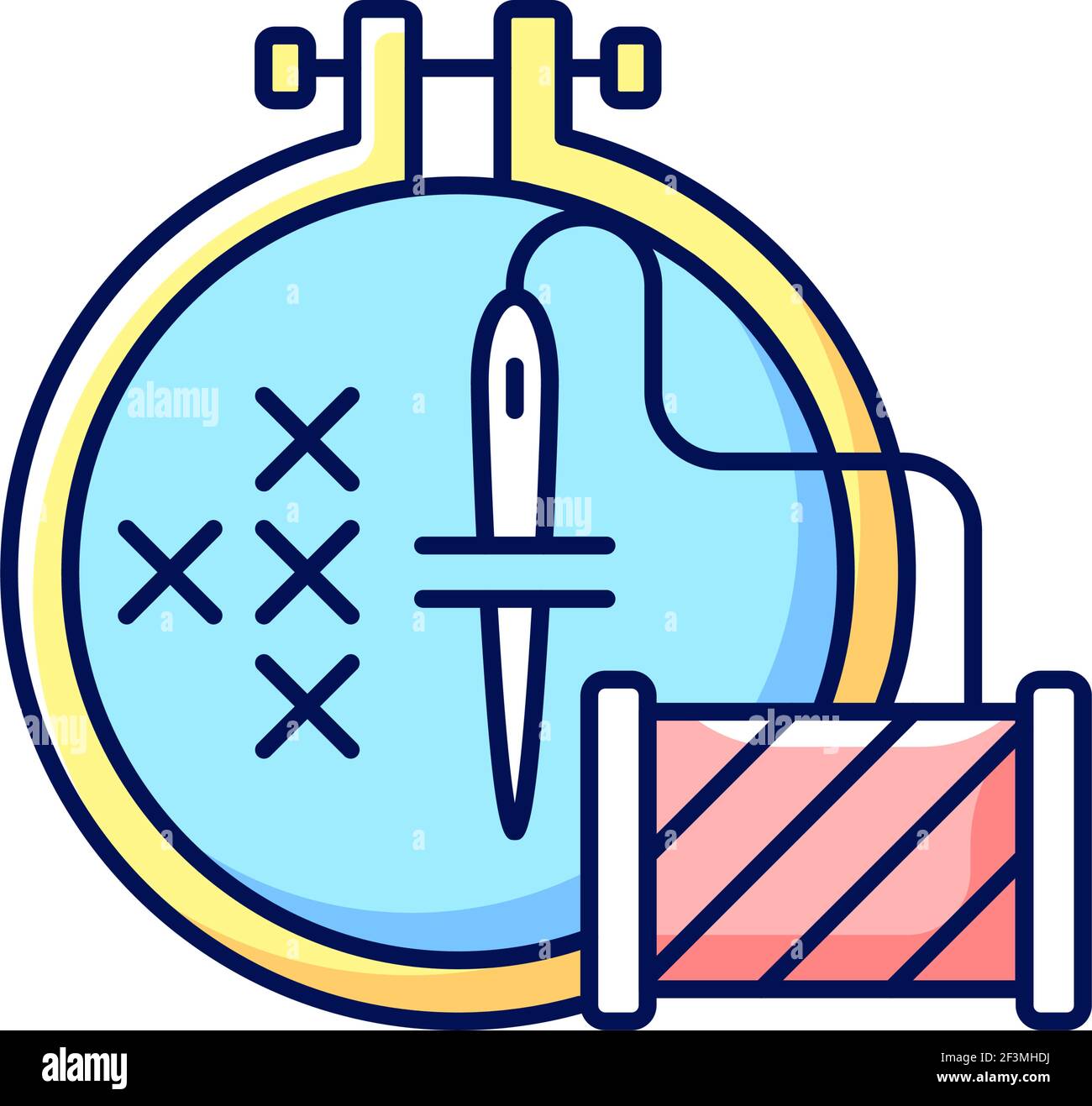 Linear embroidery Stock Vector Images - Alamy