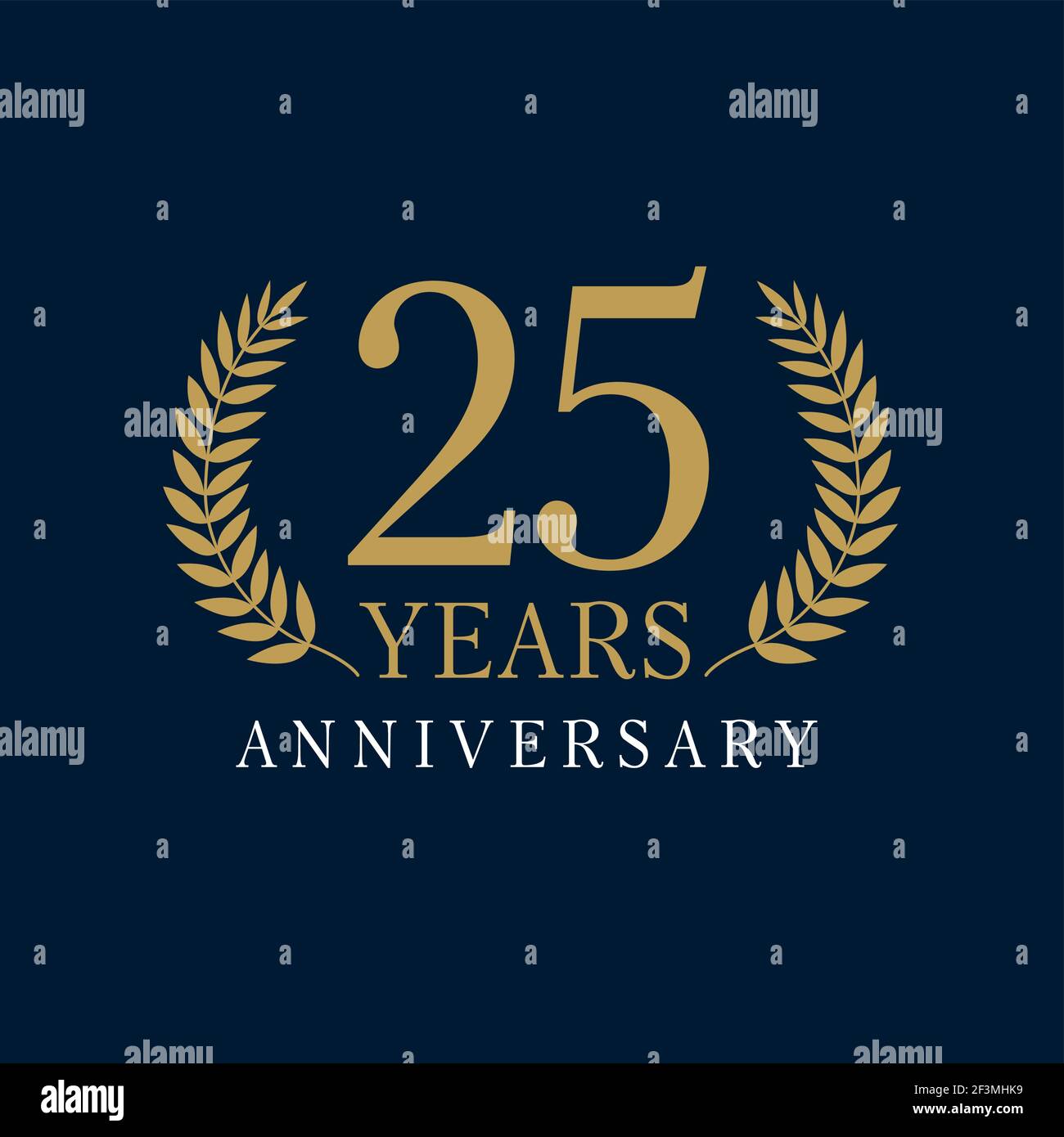 25 years old luxurious logotype. Congratulating 25th numbers gold ...