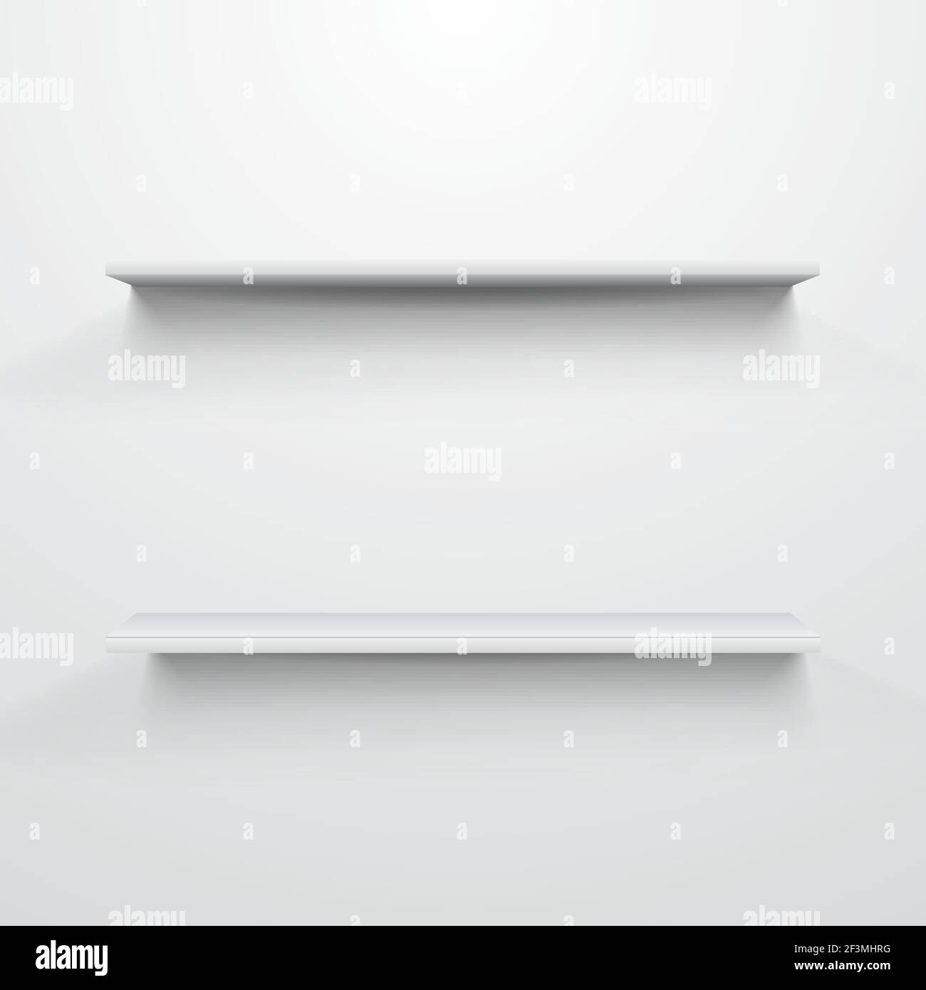 Empty white shelves on light grey background Stock Vector Image & Art ...