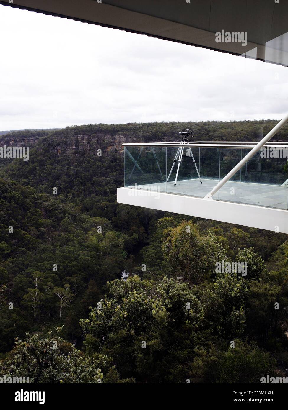 Observation deck with telescope in natural scenery of Australian home ...