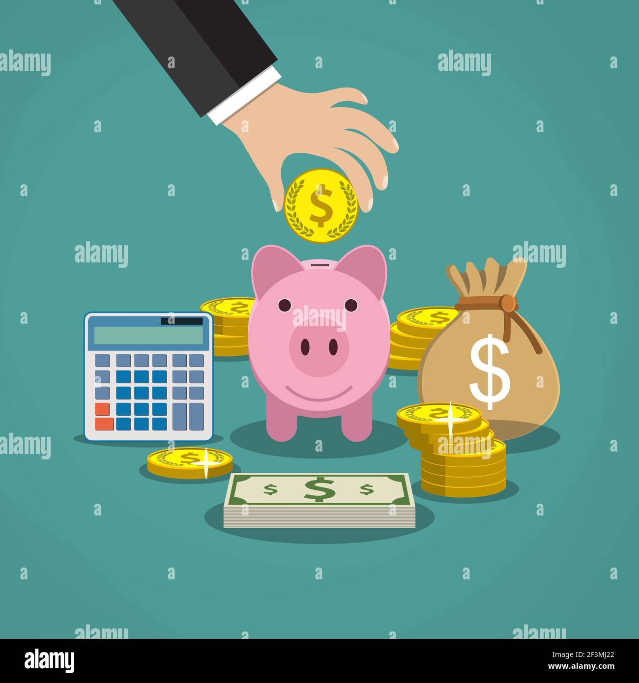 Money saving concept Stock Vector Image & Art - Alamy