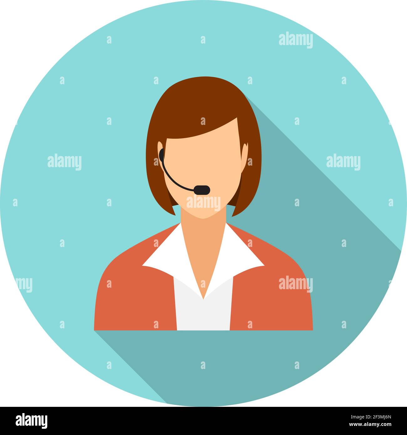 Call center operators, female avatar icons Stock Vector Image & Art - Alamy