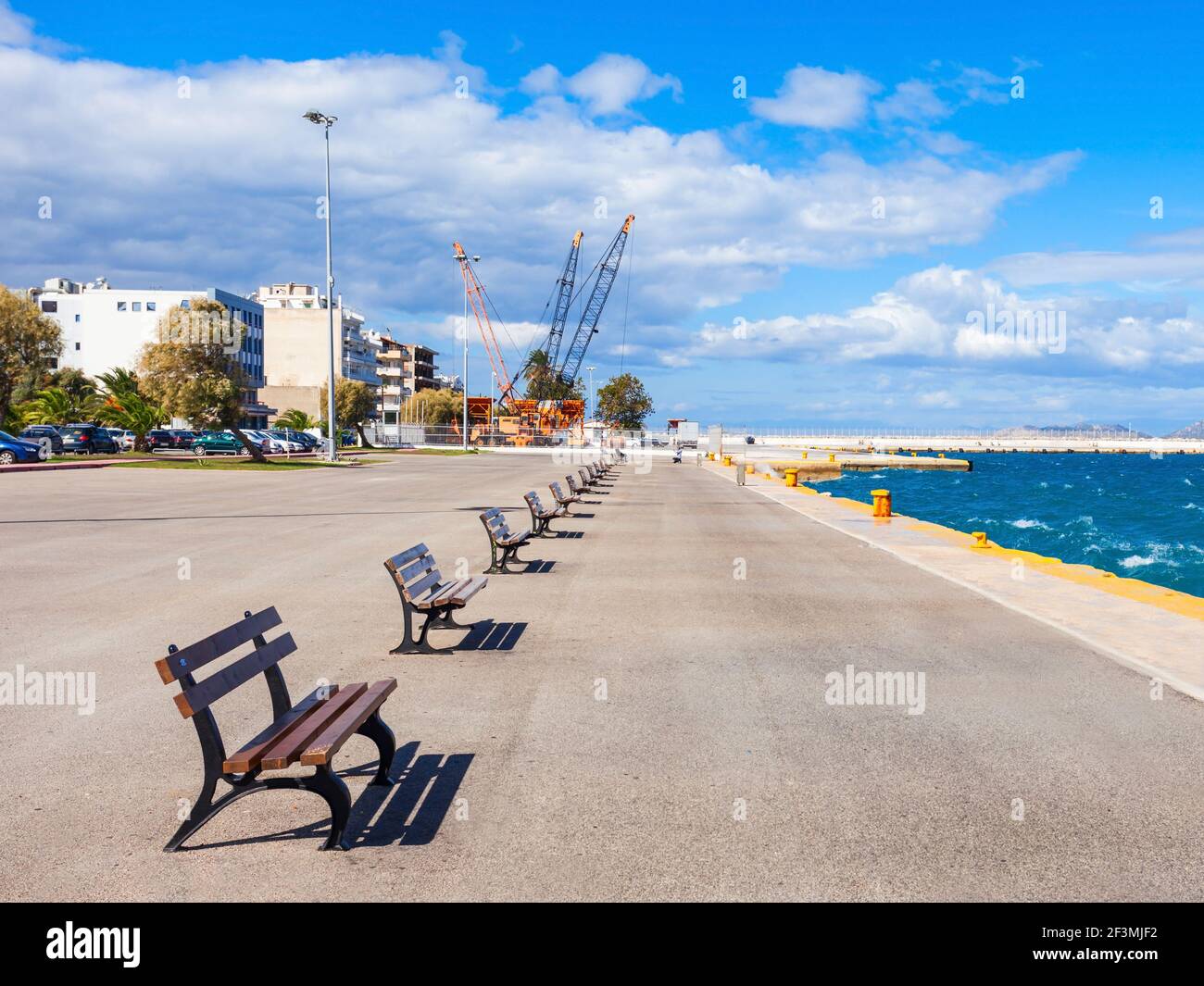 Corinth seafront in the city center. Corinth is a city and former ...