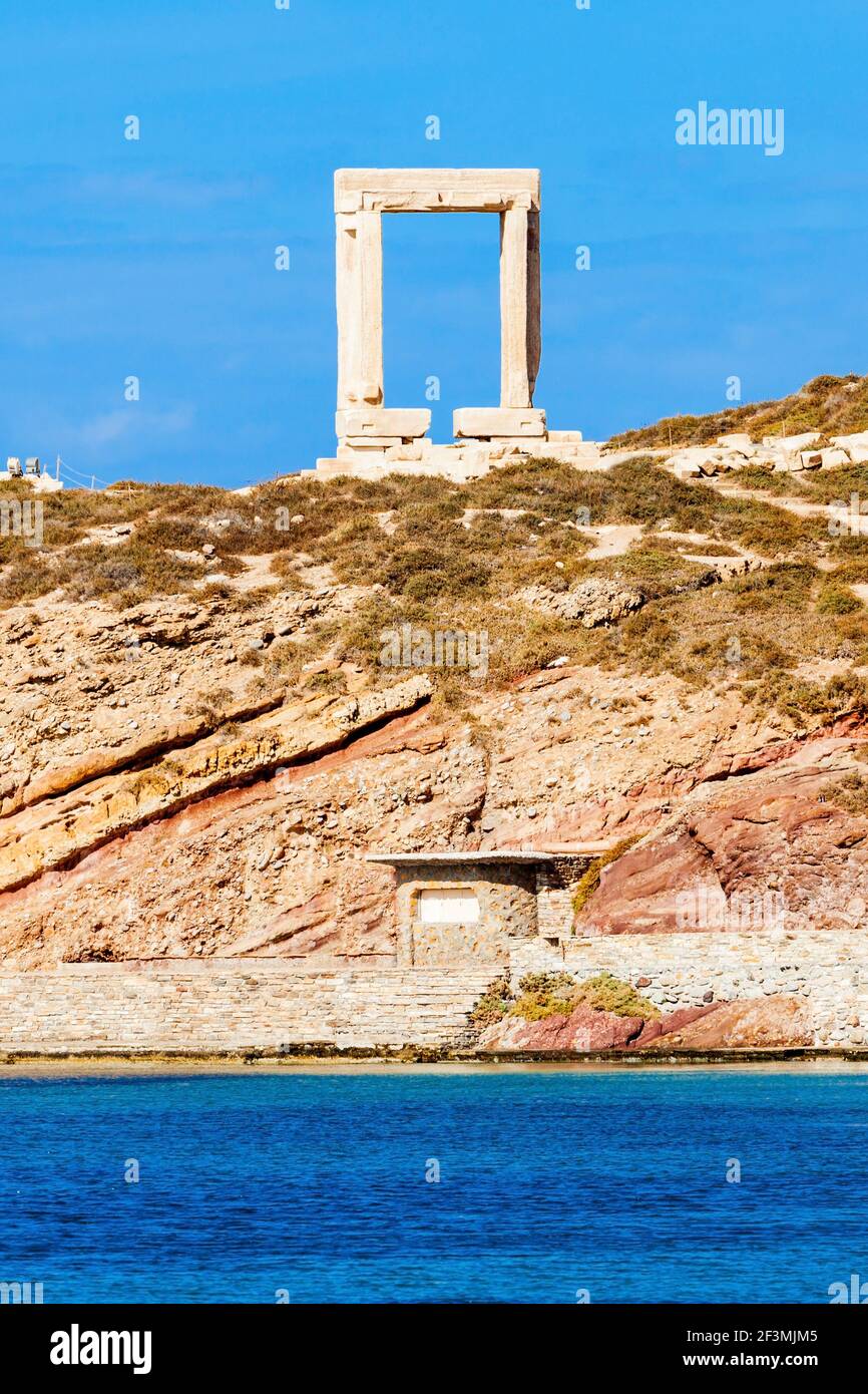 Naxos Portara or Apollo Temple entrance gate on Palatia island near ...