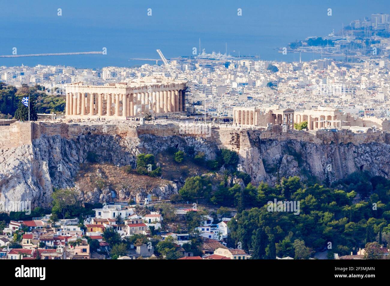 The Parthenon Temple aerial panoramic view. Parthenon Temple is a ...