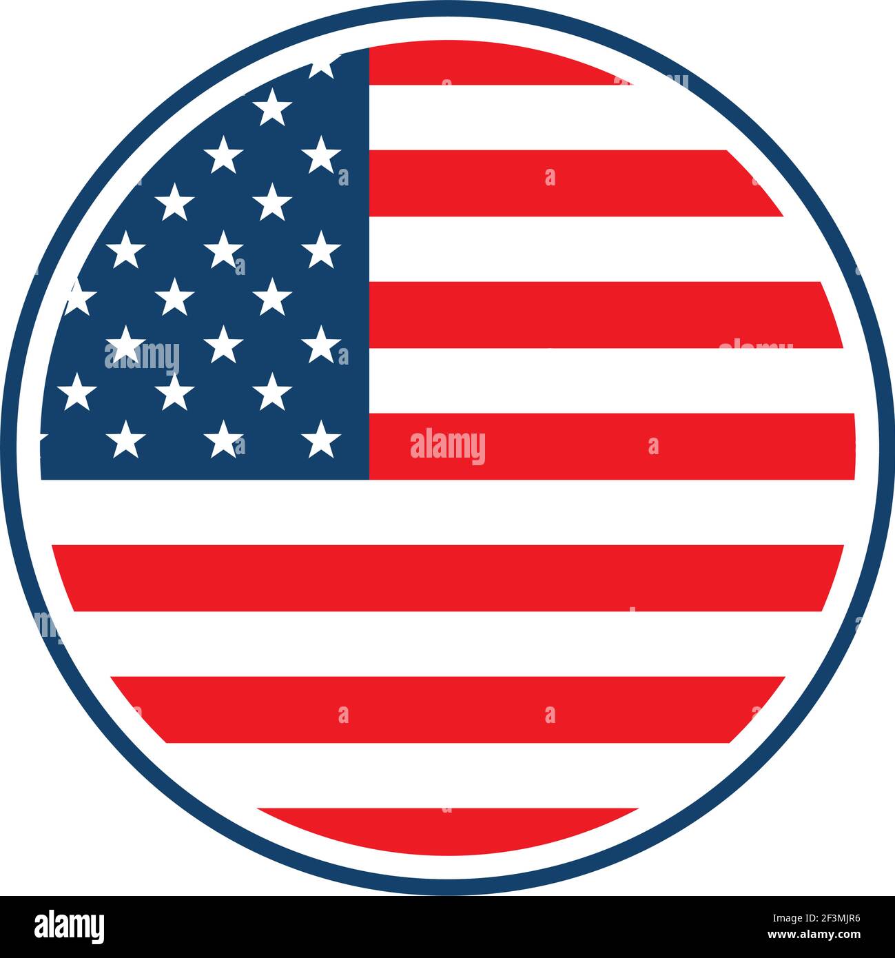 american flag button icon isolated Stock Vector Image & Art - Alamy