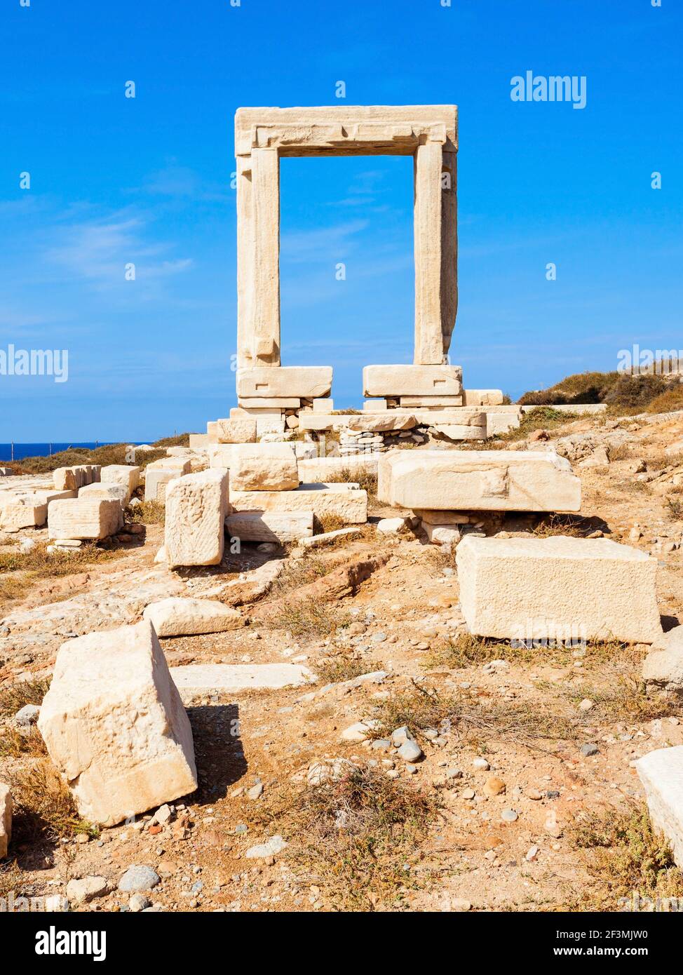 Naxos Portara or Apollo Temple entrance gate on Palatia island near ...