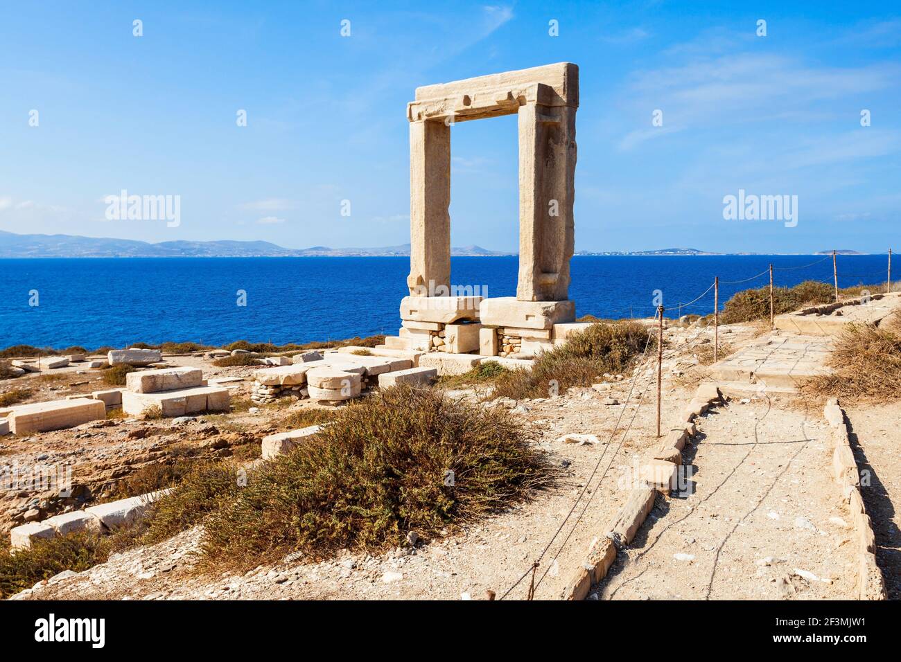 Naxos Portara or Apollo Temple entrance gate on Palatia island near ...