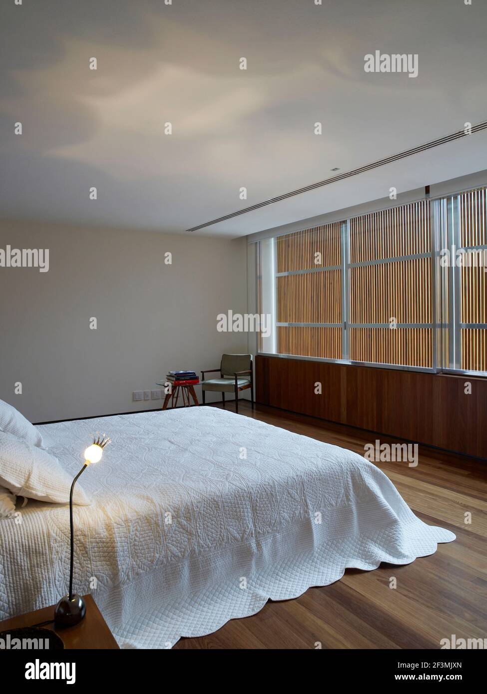 Double bed in bedroom in Brazilian home Stock Photo - Alamy
