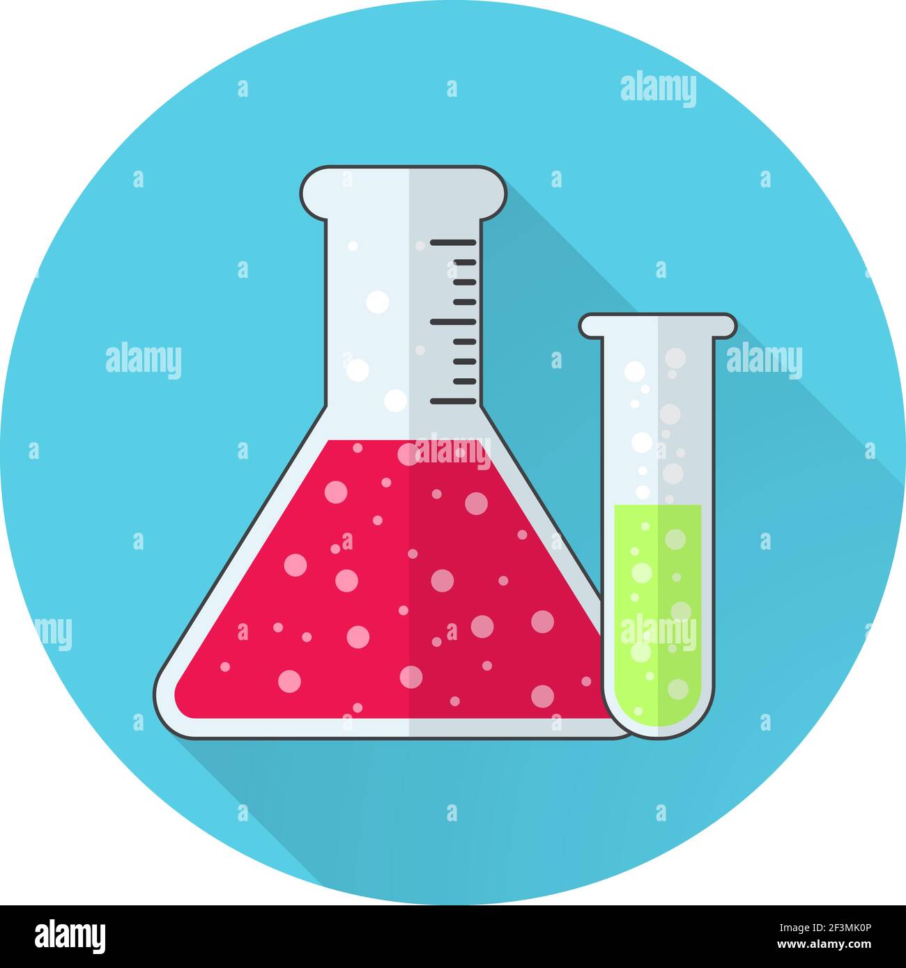 test tube flat icon Stock Vector Image & Art - Alamy