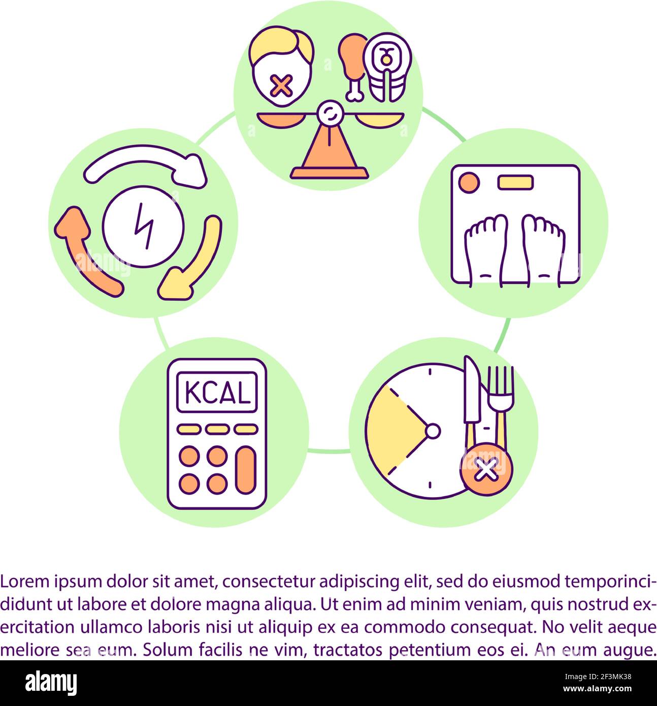 Intermittent fasting concept icon with text Stock Vector Image & Art ...