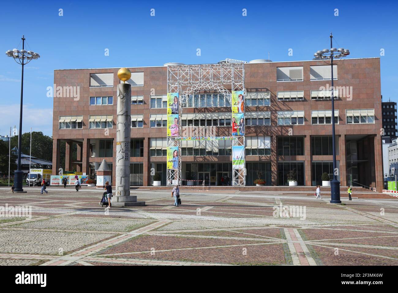 DORTMUND, GERMANY - SEPTEMBER 16, 2020: People visit Rathaus (City Hall ...