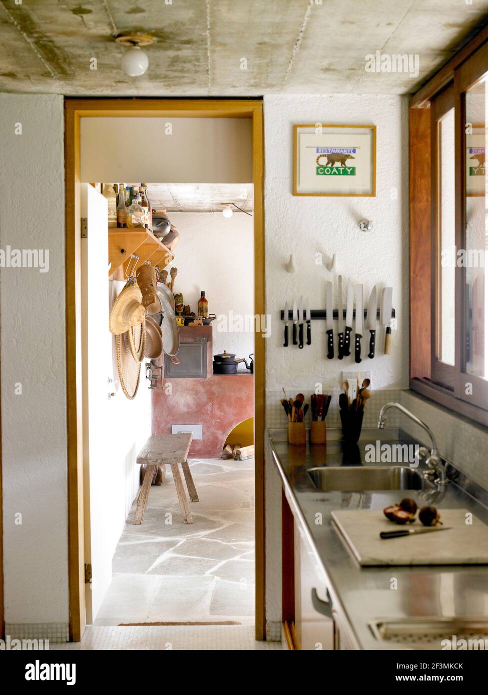 Stainless steel sink in kitchen in Brazilian home Stock Photo - Alamy