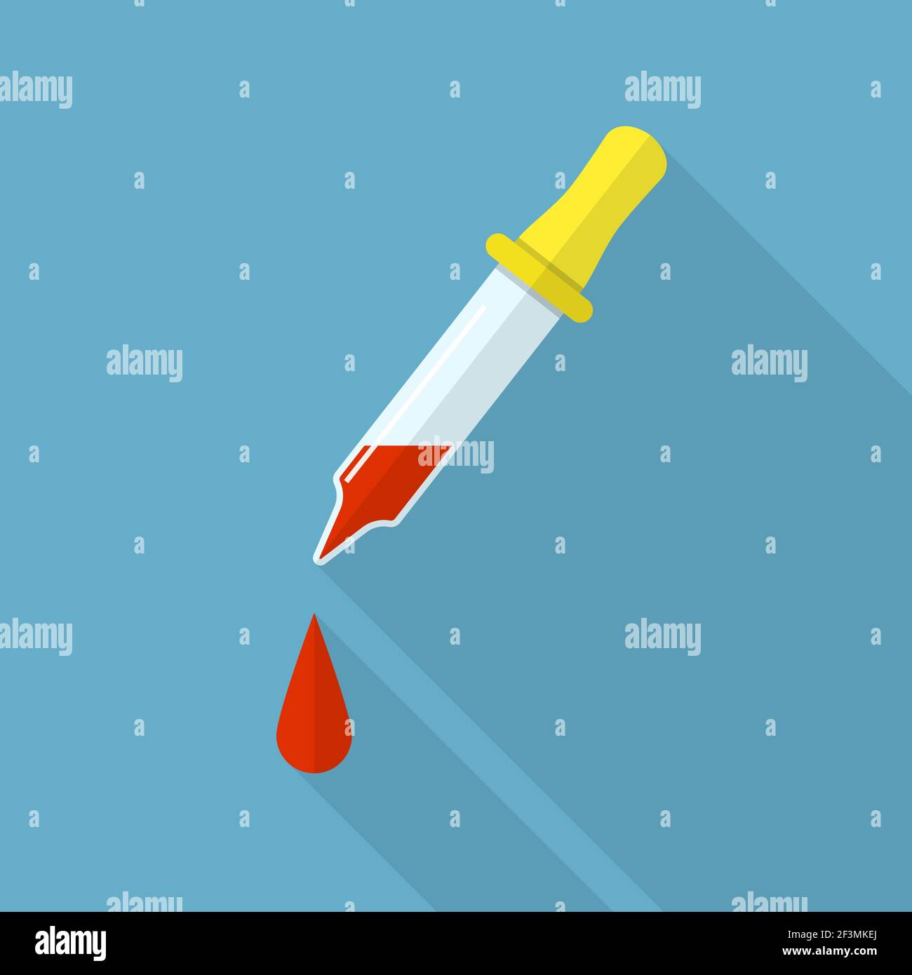 Pipette icon long shadow hi-res stock photography and images - Alamy