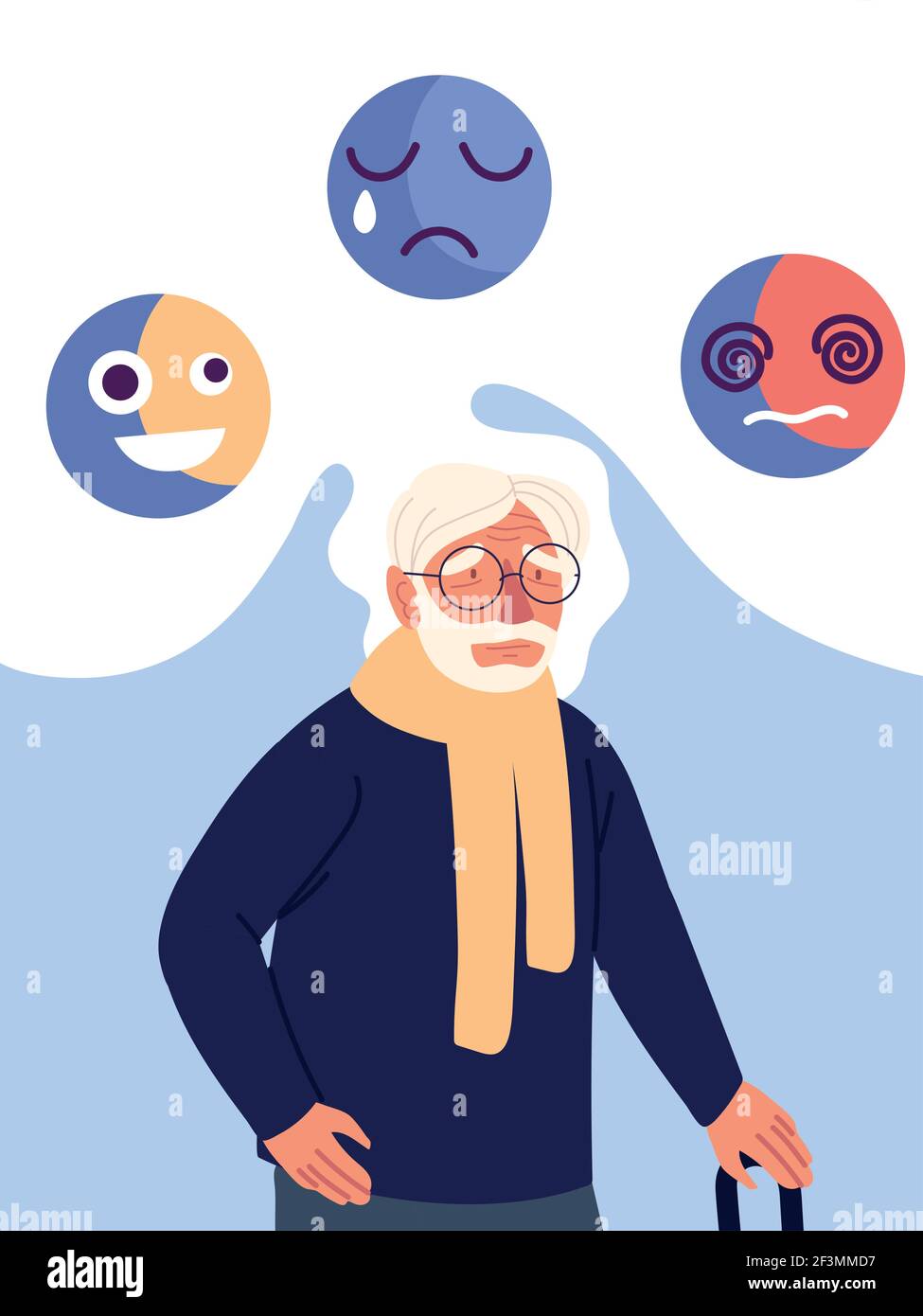 old man confused and forgetful Stock Vector Image & Art - Alamy