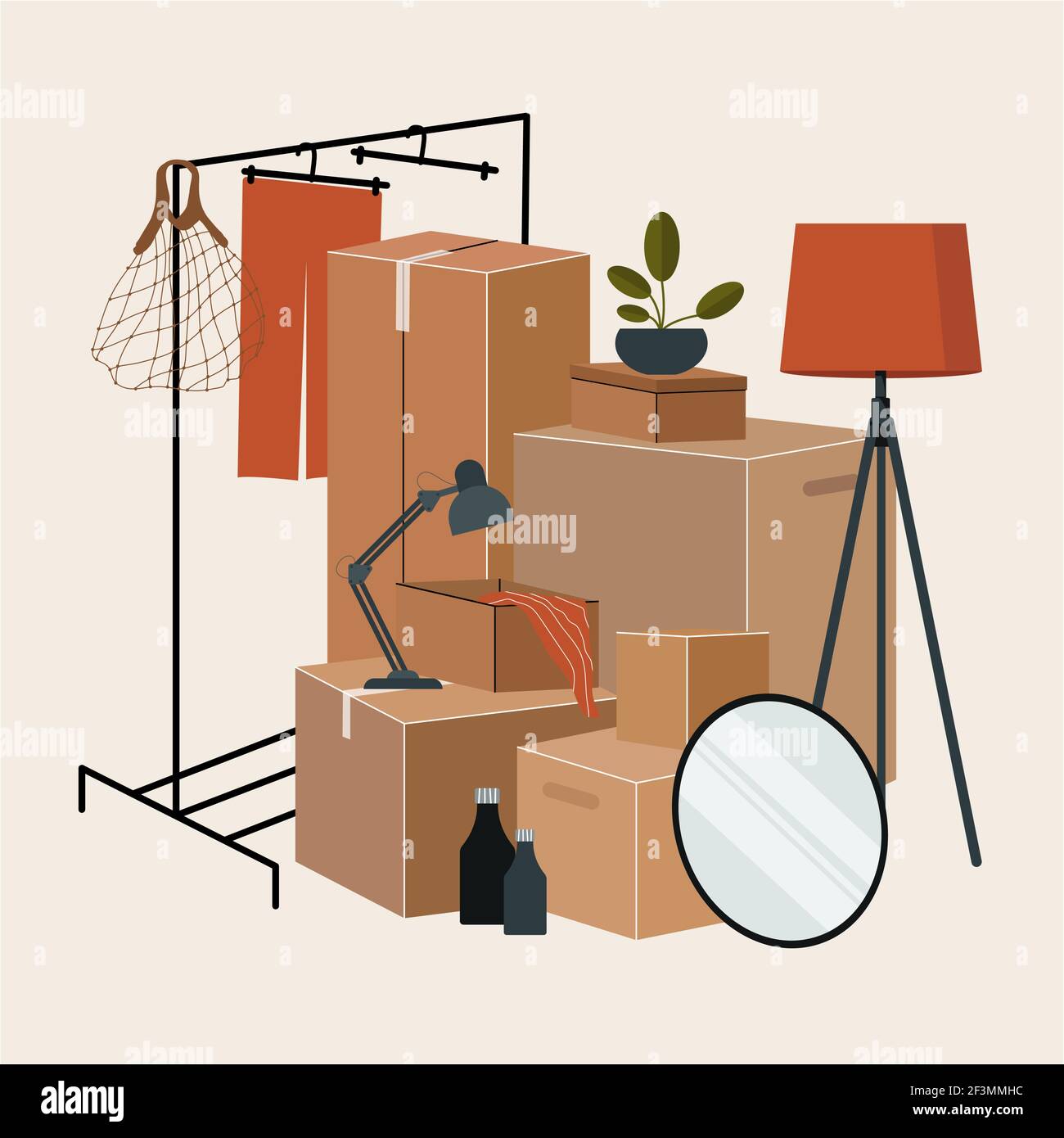 Set of isolated cardboard boxes for moving Stock Vector Image & Art - Alamy