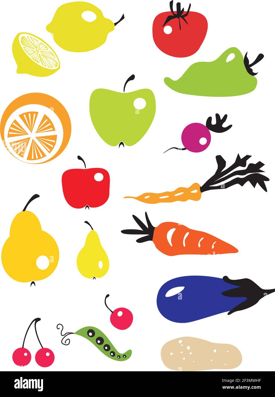 Peas healthy vegetables color Stock Vector Images - Alamy