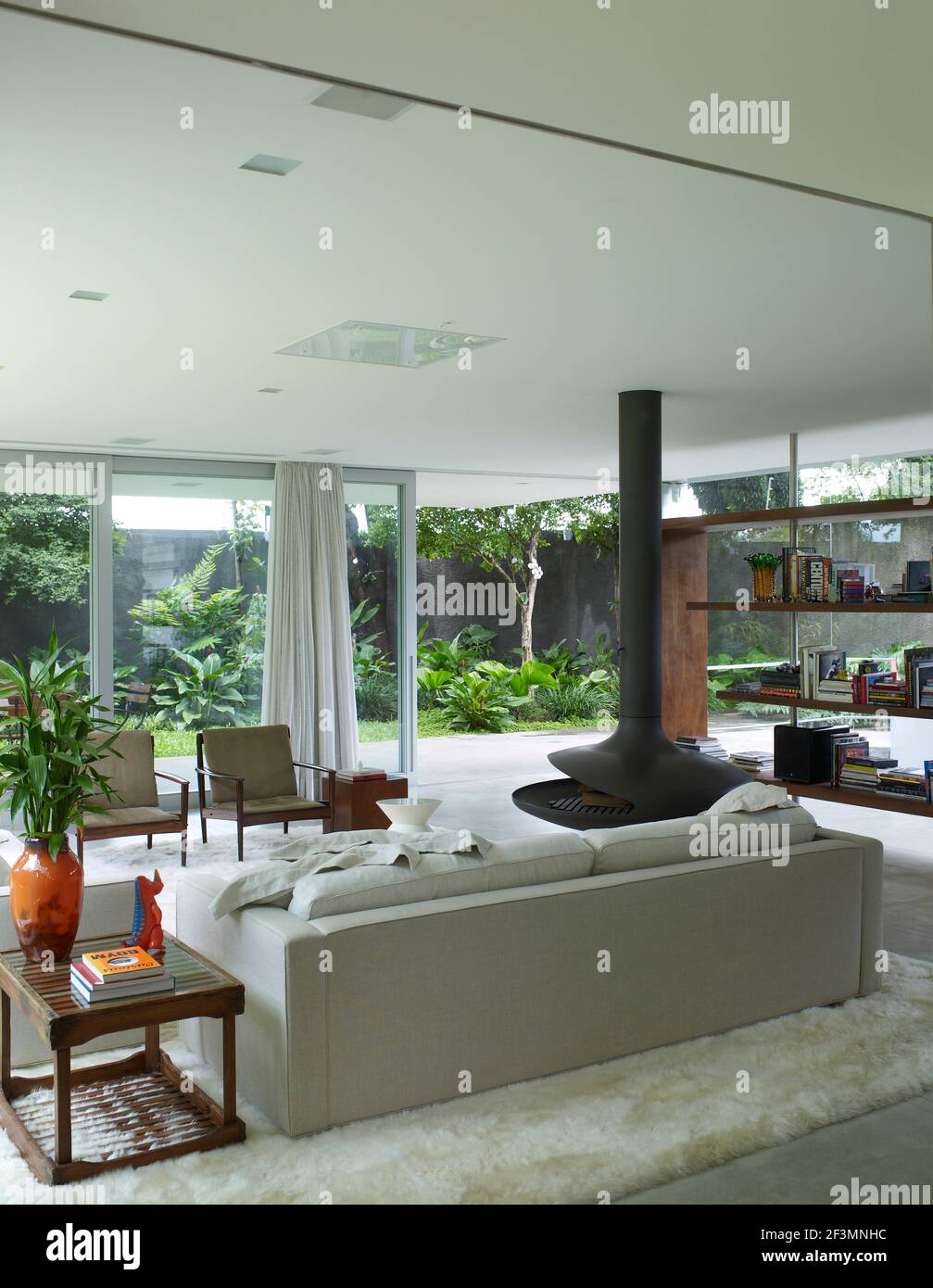 Seating in contemporary living room in Brazilian home Stock Photo - Alamy